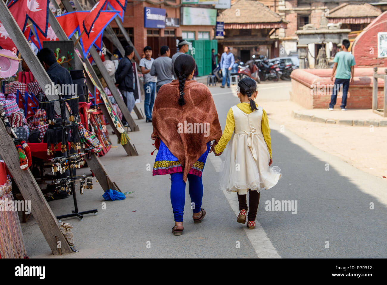 Nepal market girls hi-res stock photography and images - Alamy