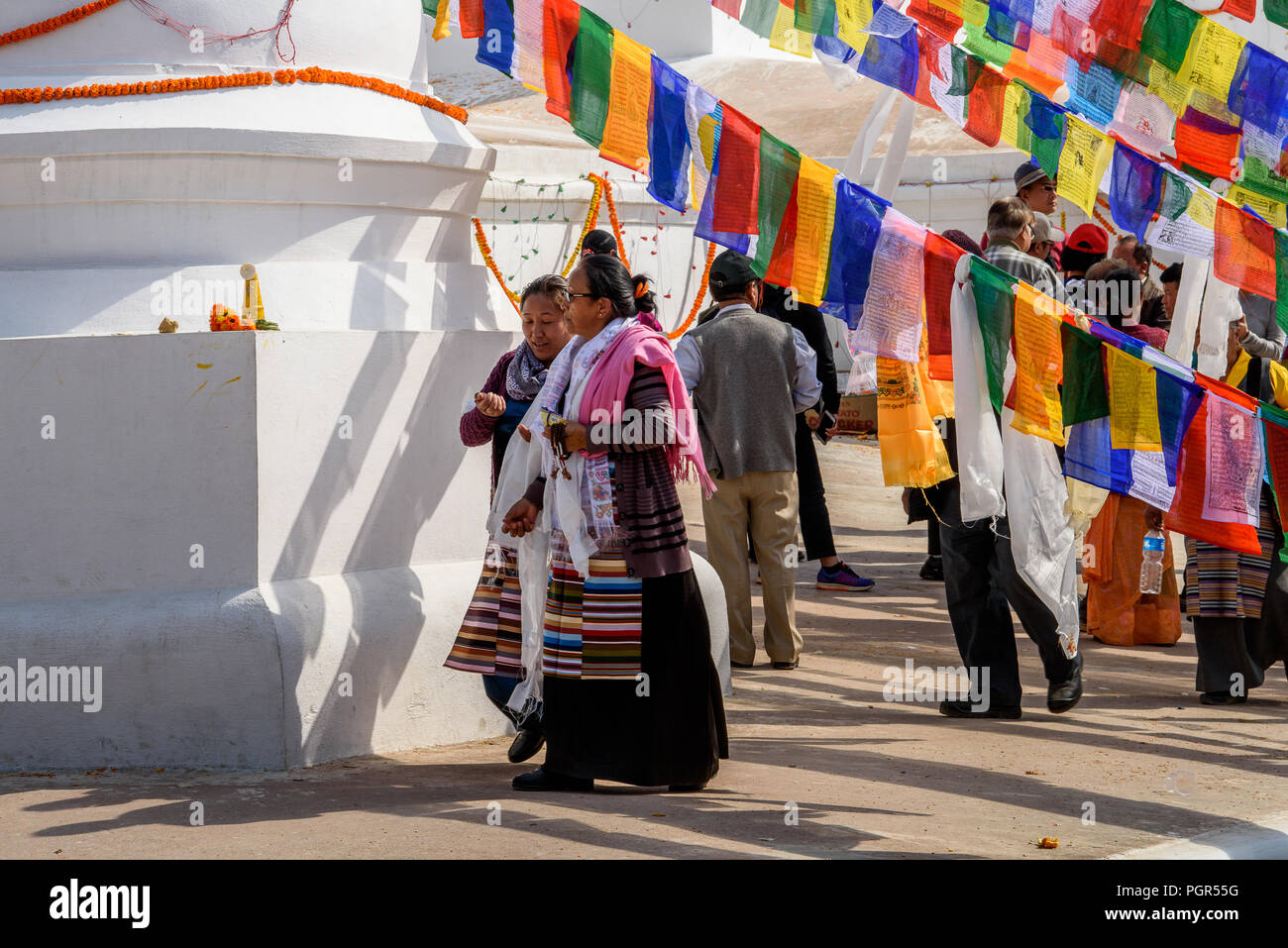 KATMANDU, NEPAL - MAR 6, 2017: Unidentified Chhetri women in ...