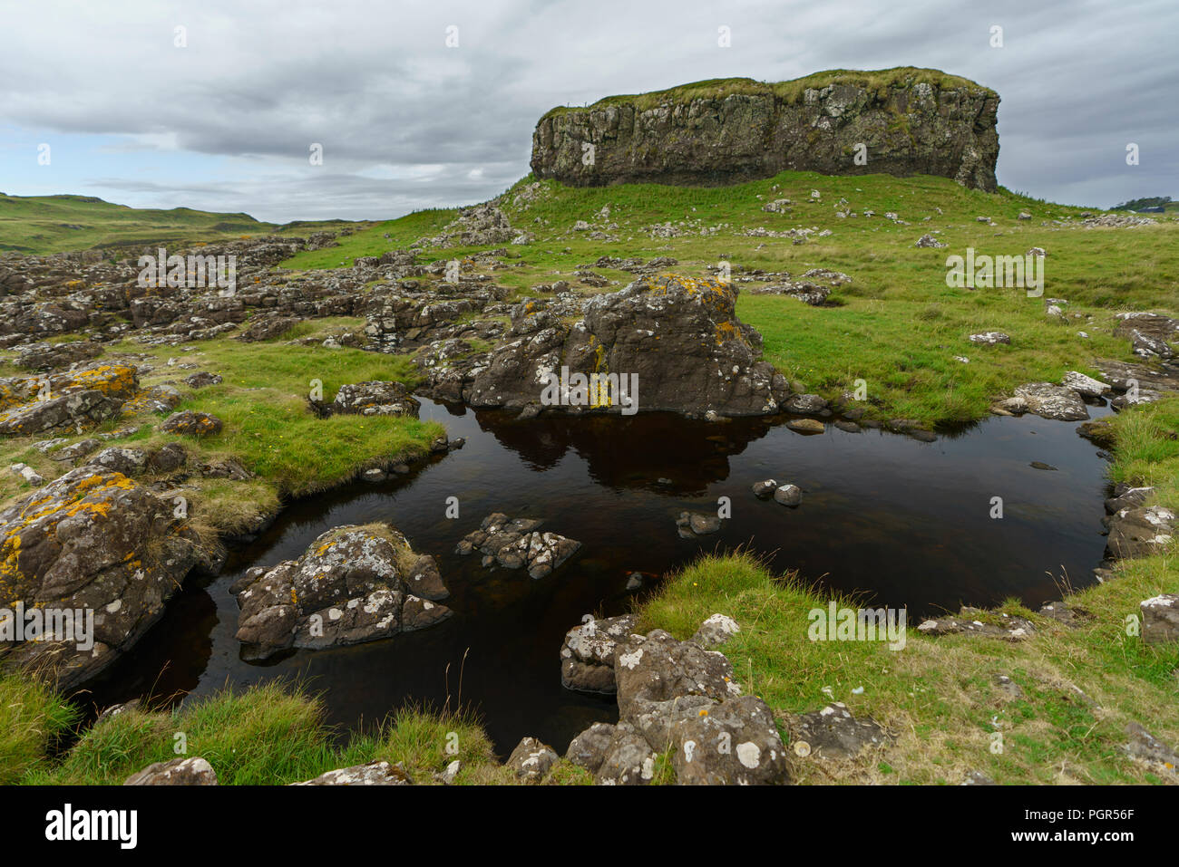 Dramatic landscape on the Island of Muck in the Inner Hebrides of ...