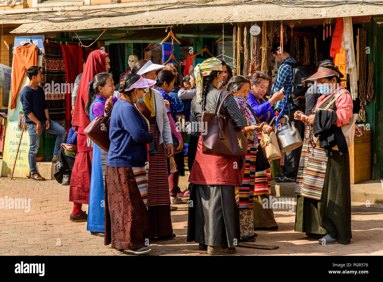 KATMANDU, NEPAL - MAR 6, 2017: Unidentified Chhetri people in ...