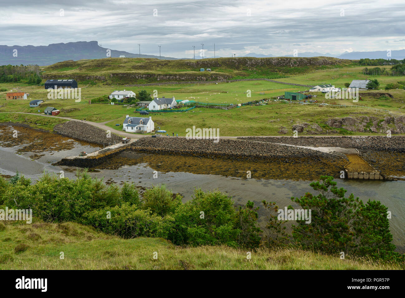 Port Mor on the Island of Muck. Port Mòr is a harbour and settlement on ...