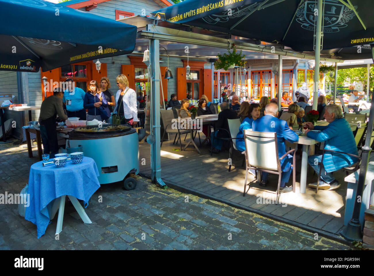 Restaurant Maja, Kalnciema kvartals, Riga, Latvia Stock Photo - Alamy