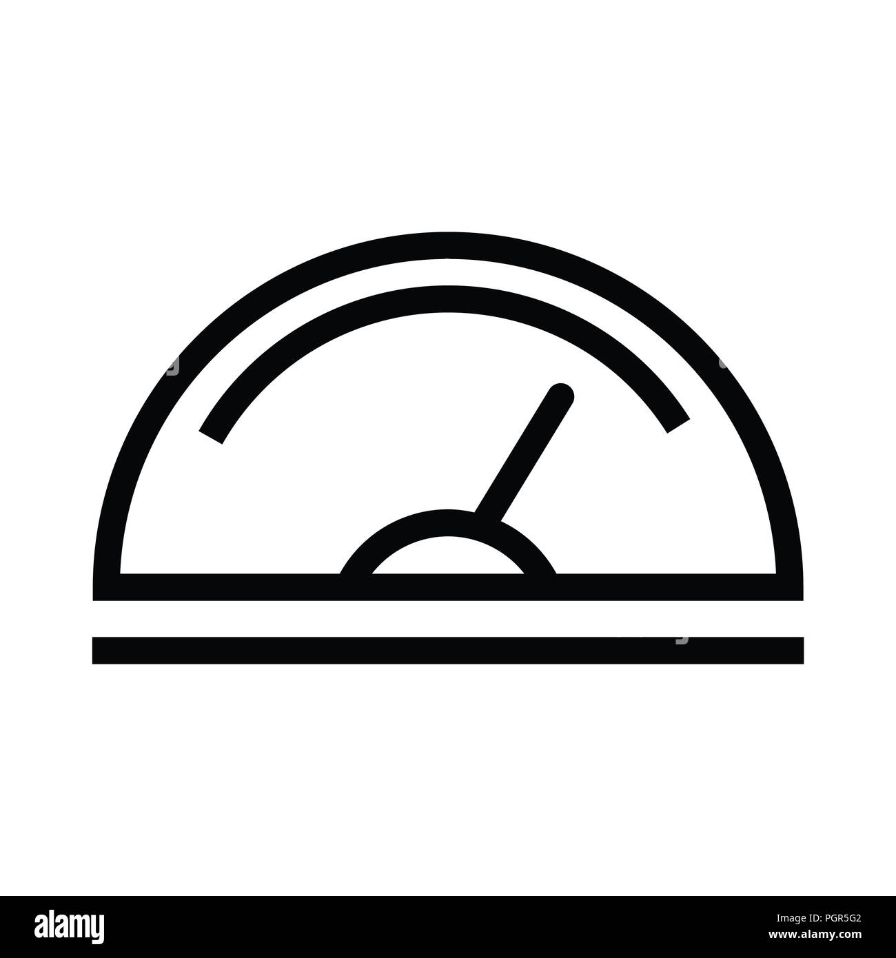 Speedometer line icon, data and analytics with outline style vector ...