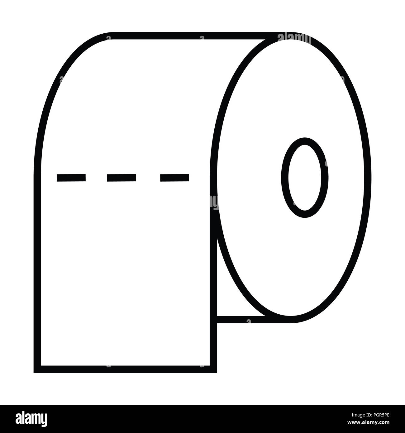 tissue paper icon with outline style single isolated vector ...