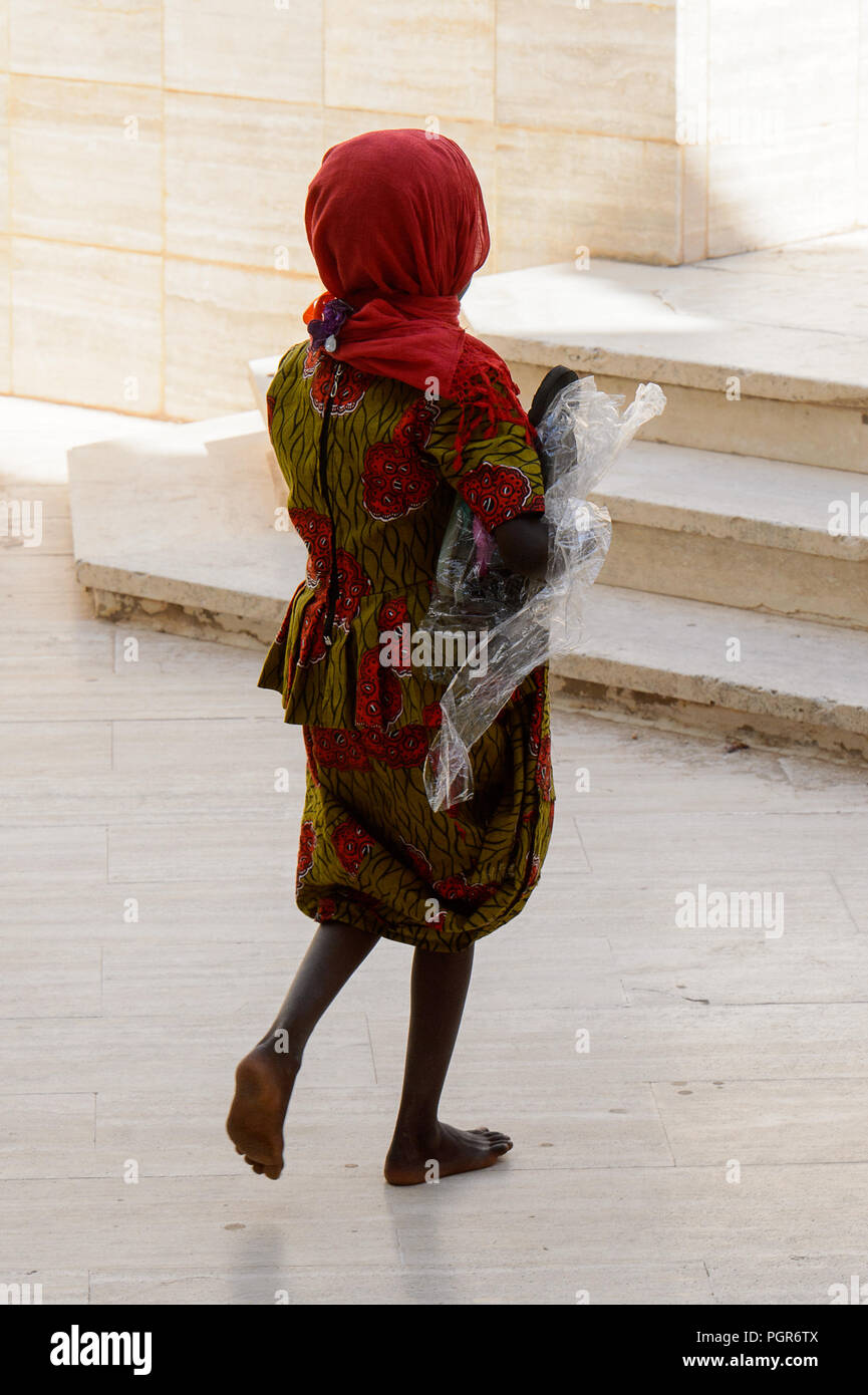 TOUBA, SENEGAL - APR 26, 2017: Unidentified Senegalese little girl in ...
