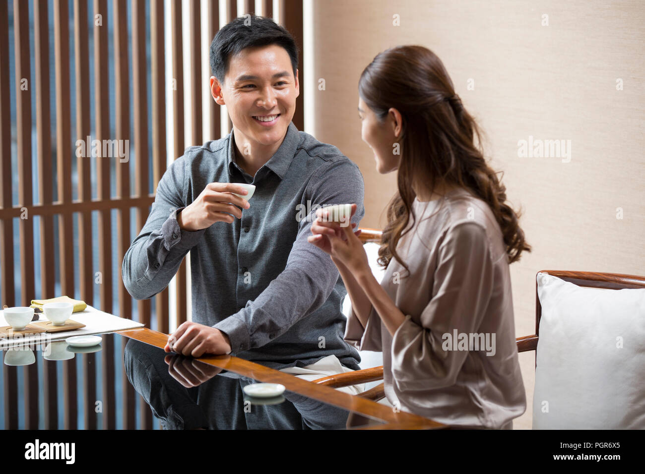 Indian couple tea hi-res stock photography and images - Alamy