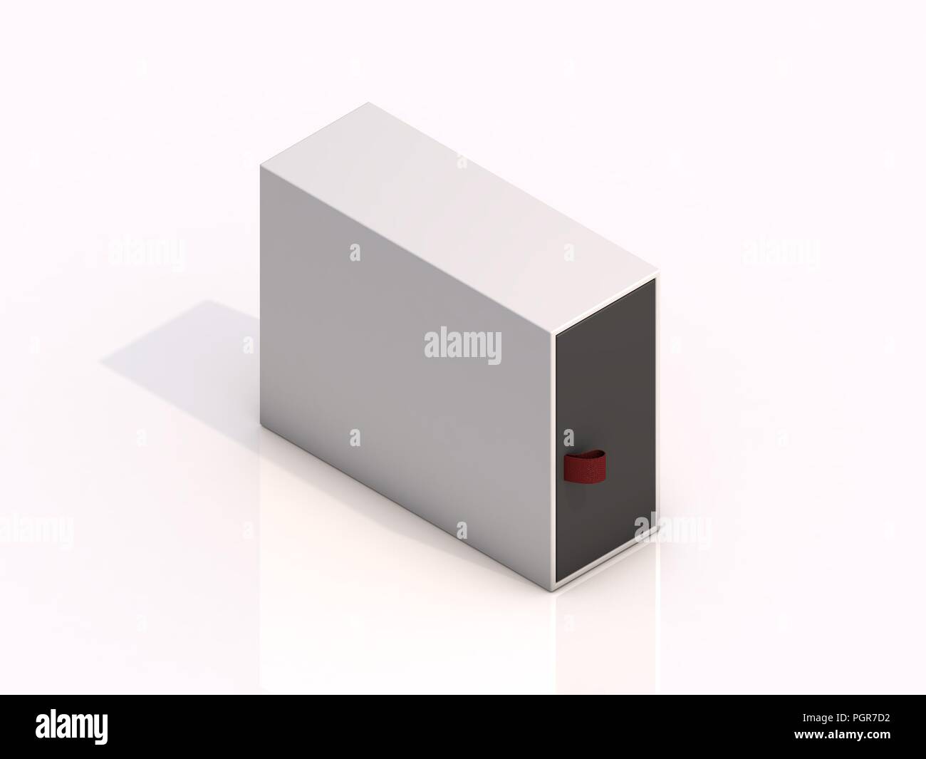 3d rendering blank boxes isolated on white background Stock Photo - Alamy