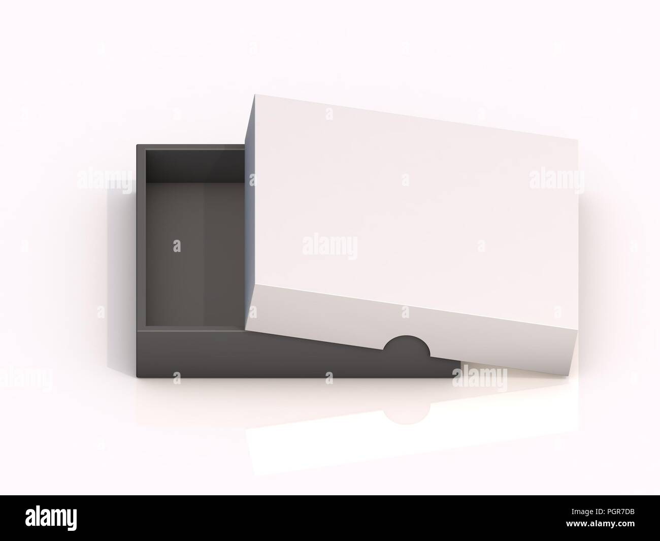3d rendering blank boxes isolated on white background Stock Photo - Alamy