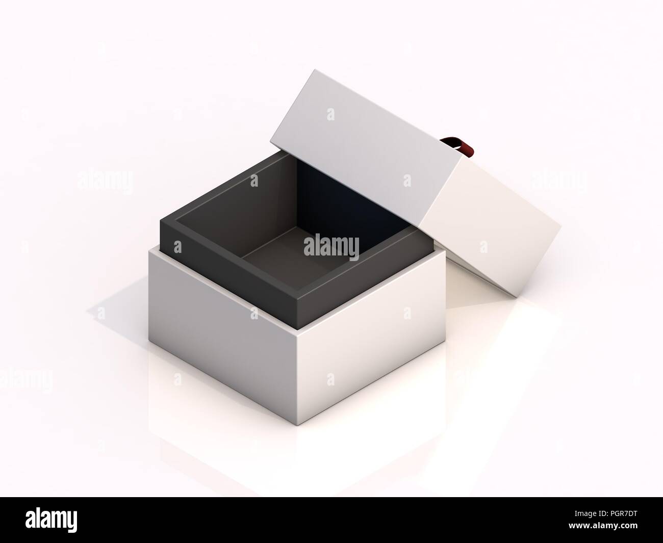 3d rendering blank boxes isolated on white background Stock Photo - Alamy