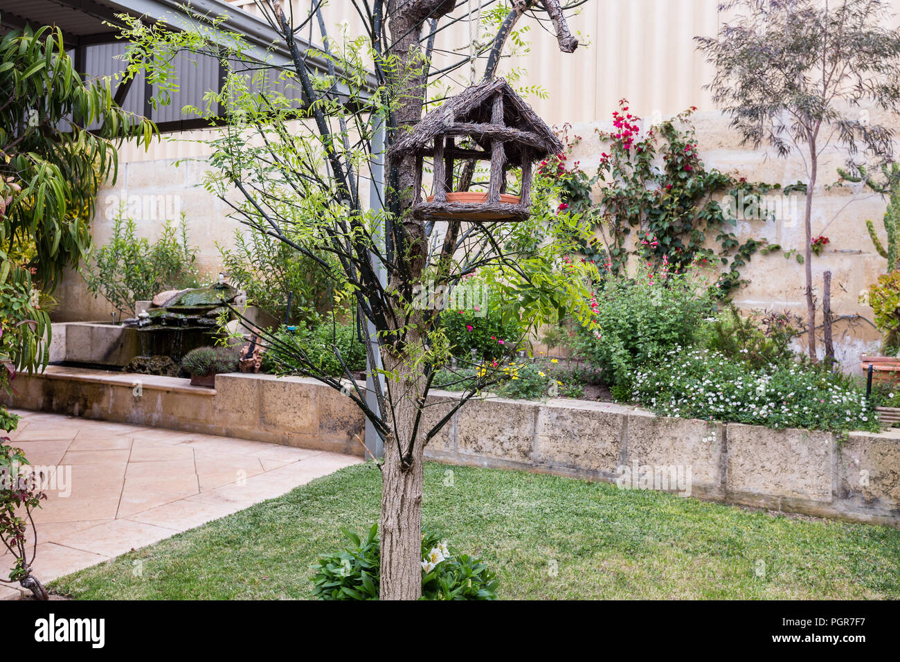 Bird feeder hanging from tree hi-res stock photography and images - Alamy