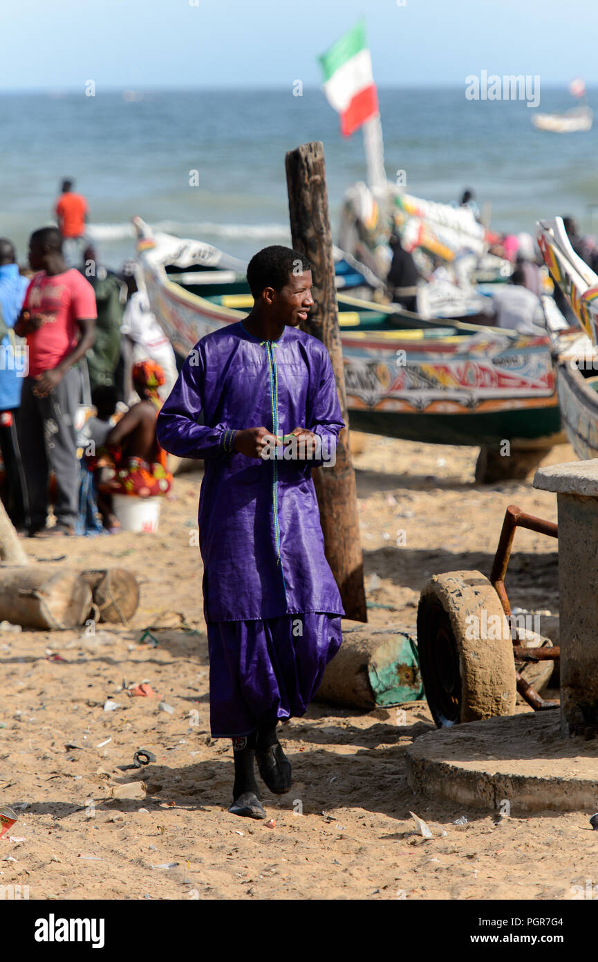 KAYAR, SENEGAL - APR 27, 2017: Unidentified Senegalese man in ...