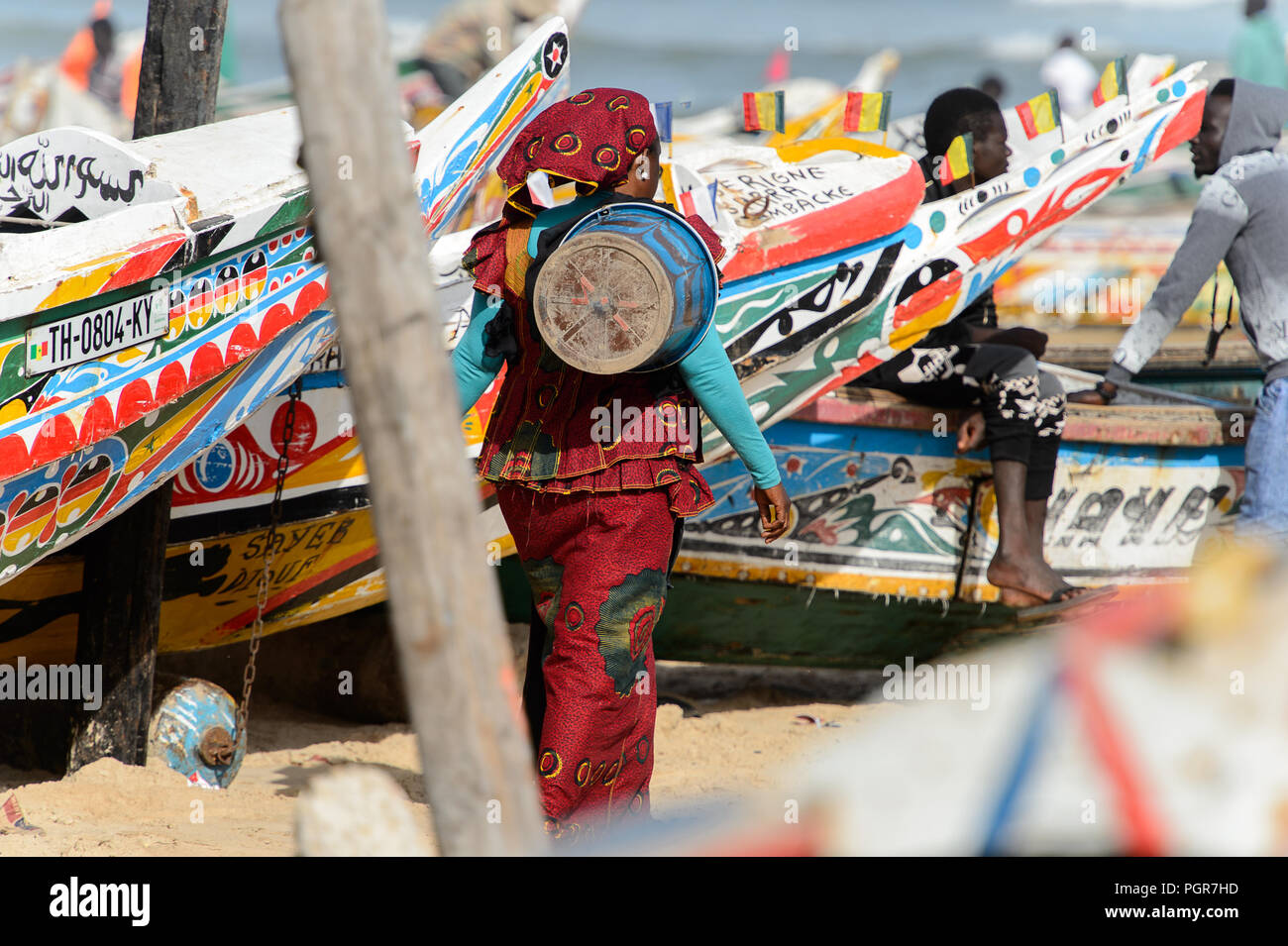KAYAR, SENEGAL - APR 27, 2017: Unidentified Senegalese woman in ...