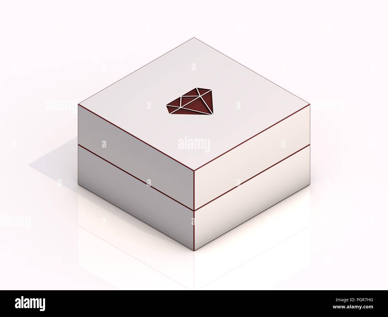 3d rendering blank boxes isolated on white background Stock Photo - Alamy