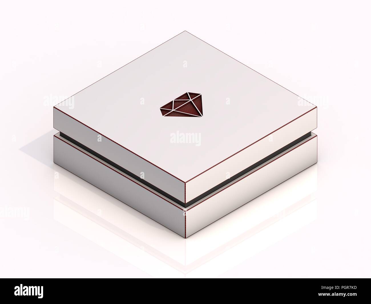 3d rendering blank boxes isolated on white background Stock Photo - Alamy