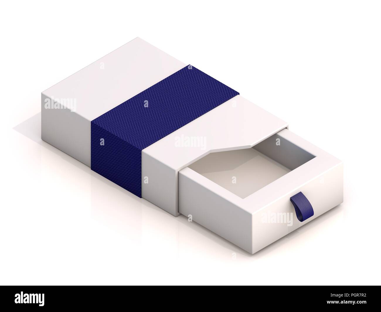 3d rendering blank boxes isolated on white background Stock Photo - Alamy