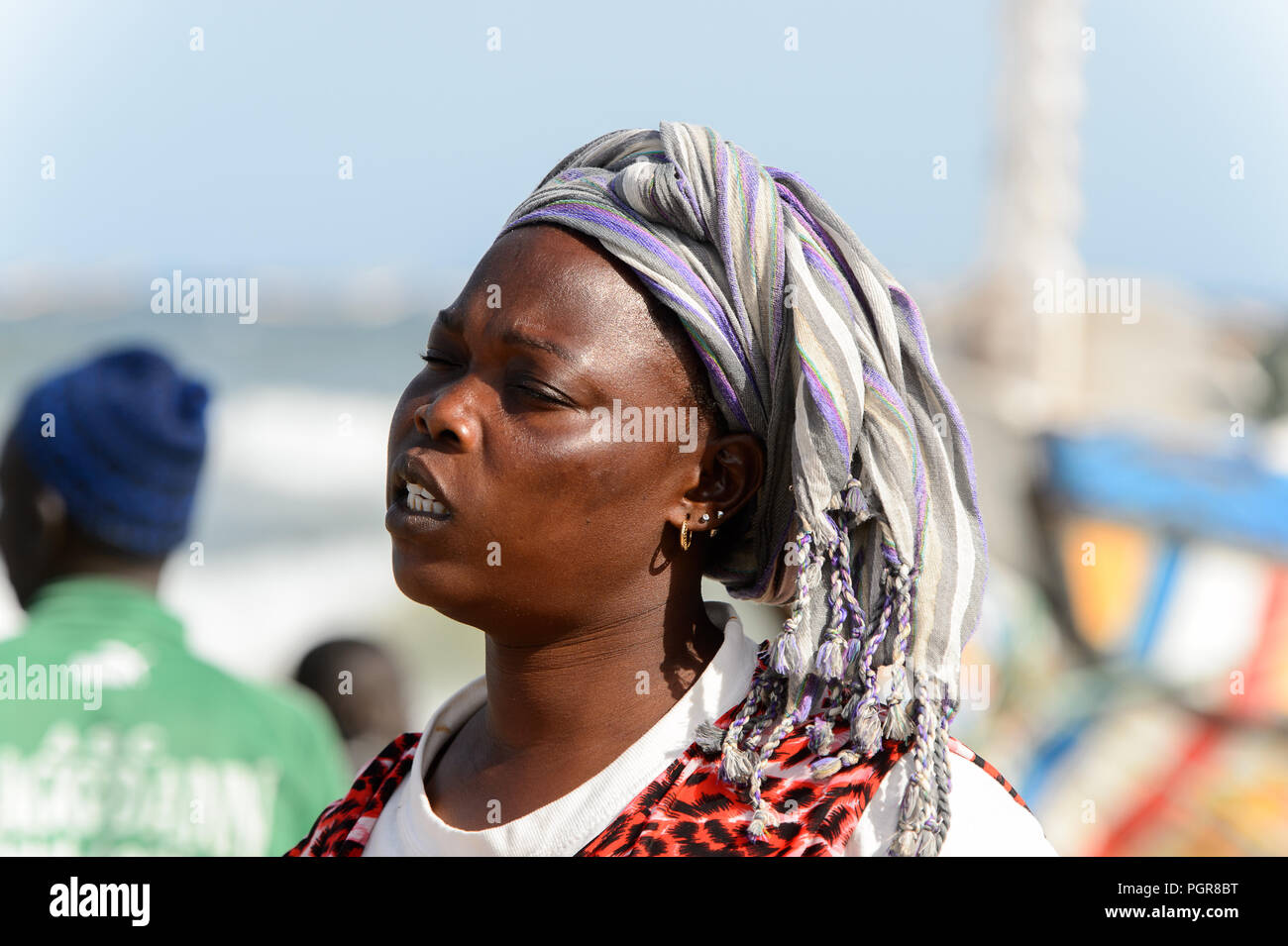 KAYAR, SENEGAL - APR 27, 2017: Unidentified Senegalese woman in ...