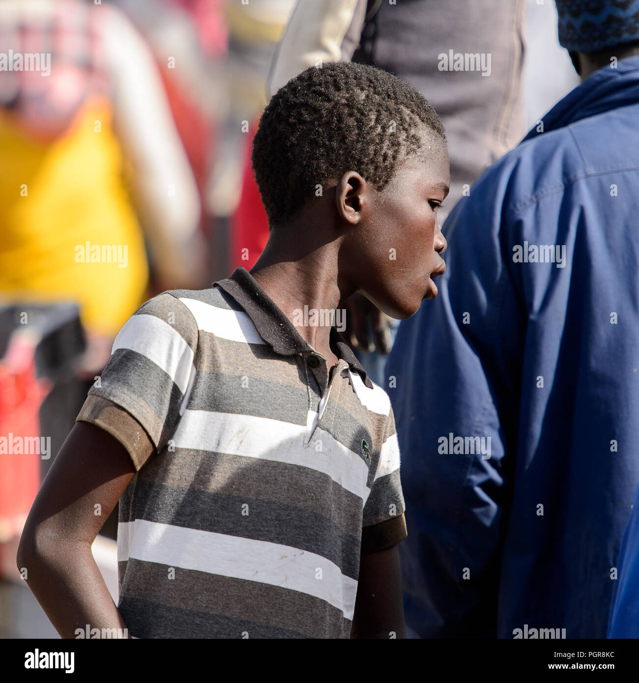 KAYAR, SENEGAL - APR 27, 2017: Unidentified Senegalese little boy ...