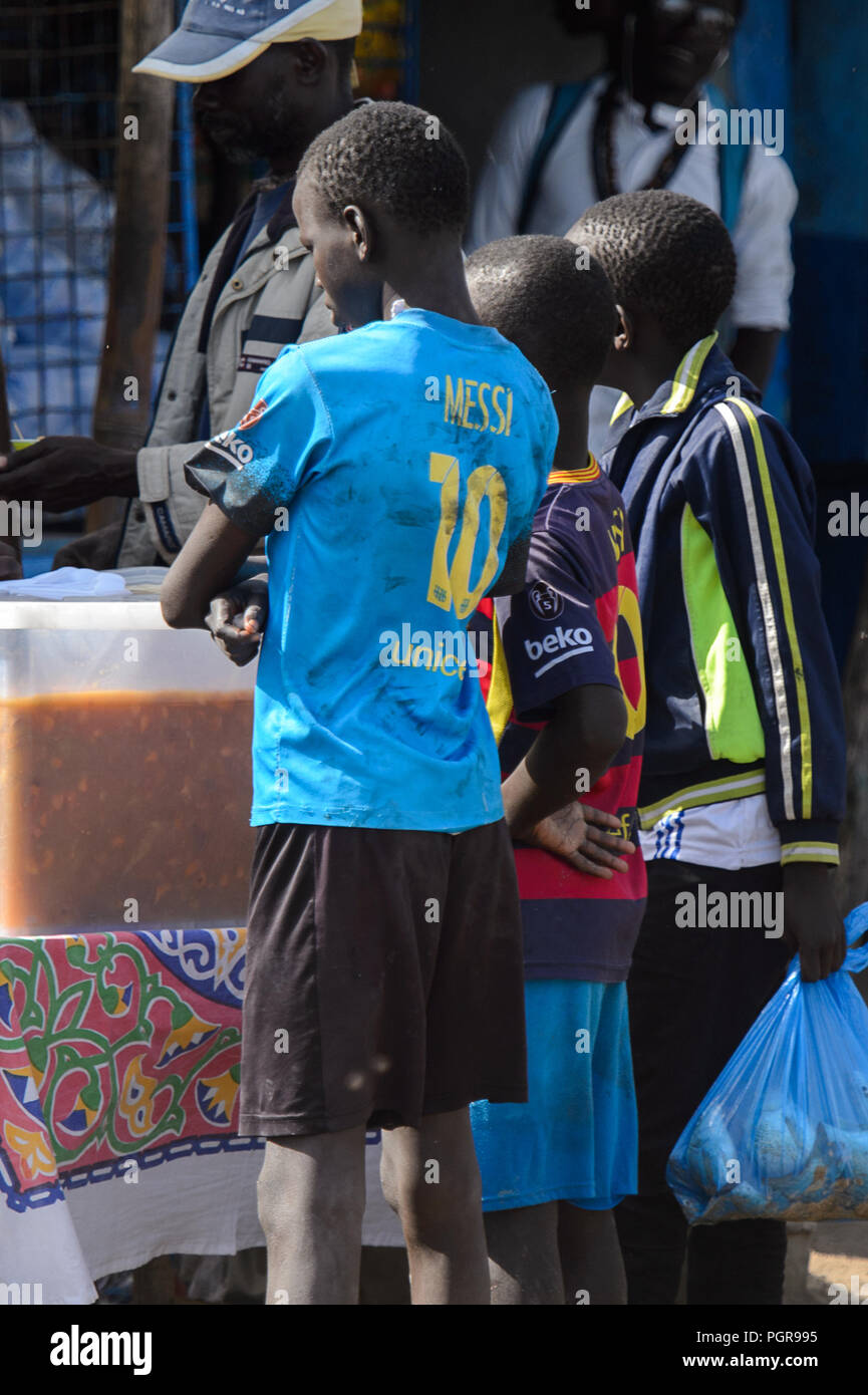KAYAR, SENEGAL - APR 27, 2017: Unidentified Senegalese boys stand from ...