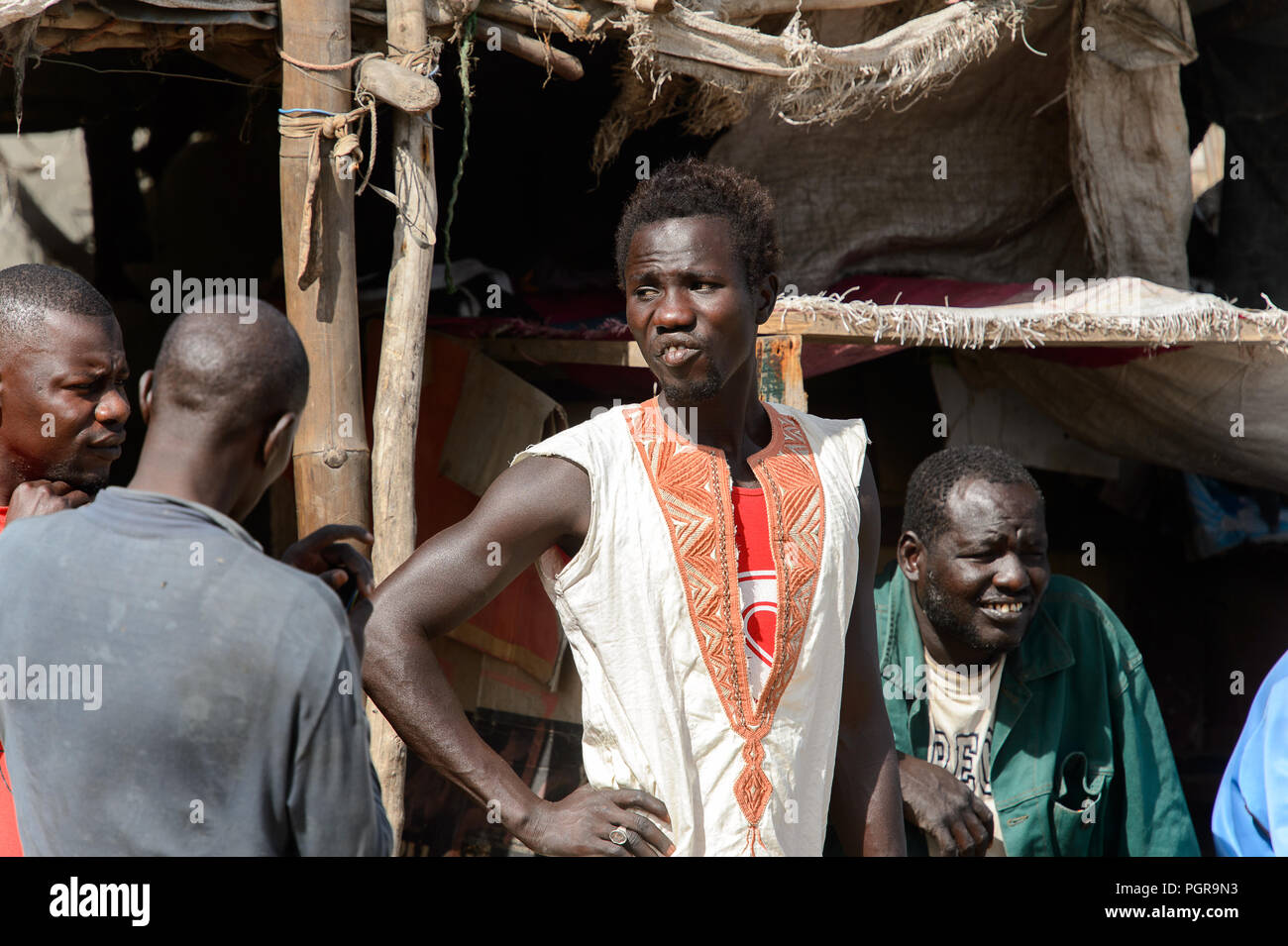 KAYAR, SENEGAL - APR 27, 2017: Unidentified Senegalese man stands on ...