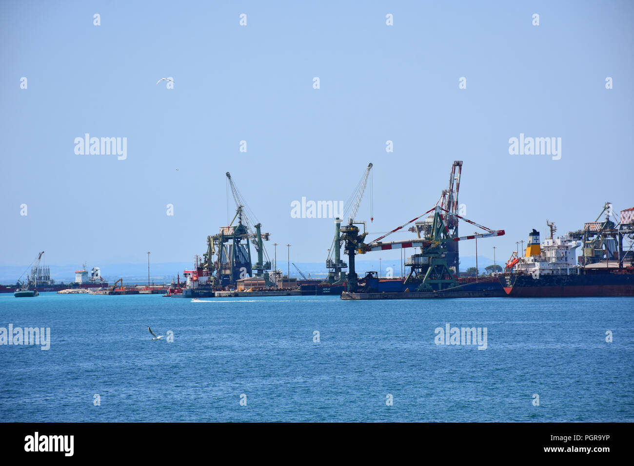 Italy, Puglia region, Taranto, seafront. Panorama, view and details ...