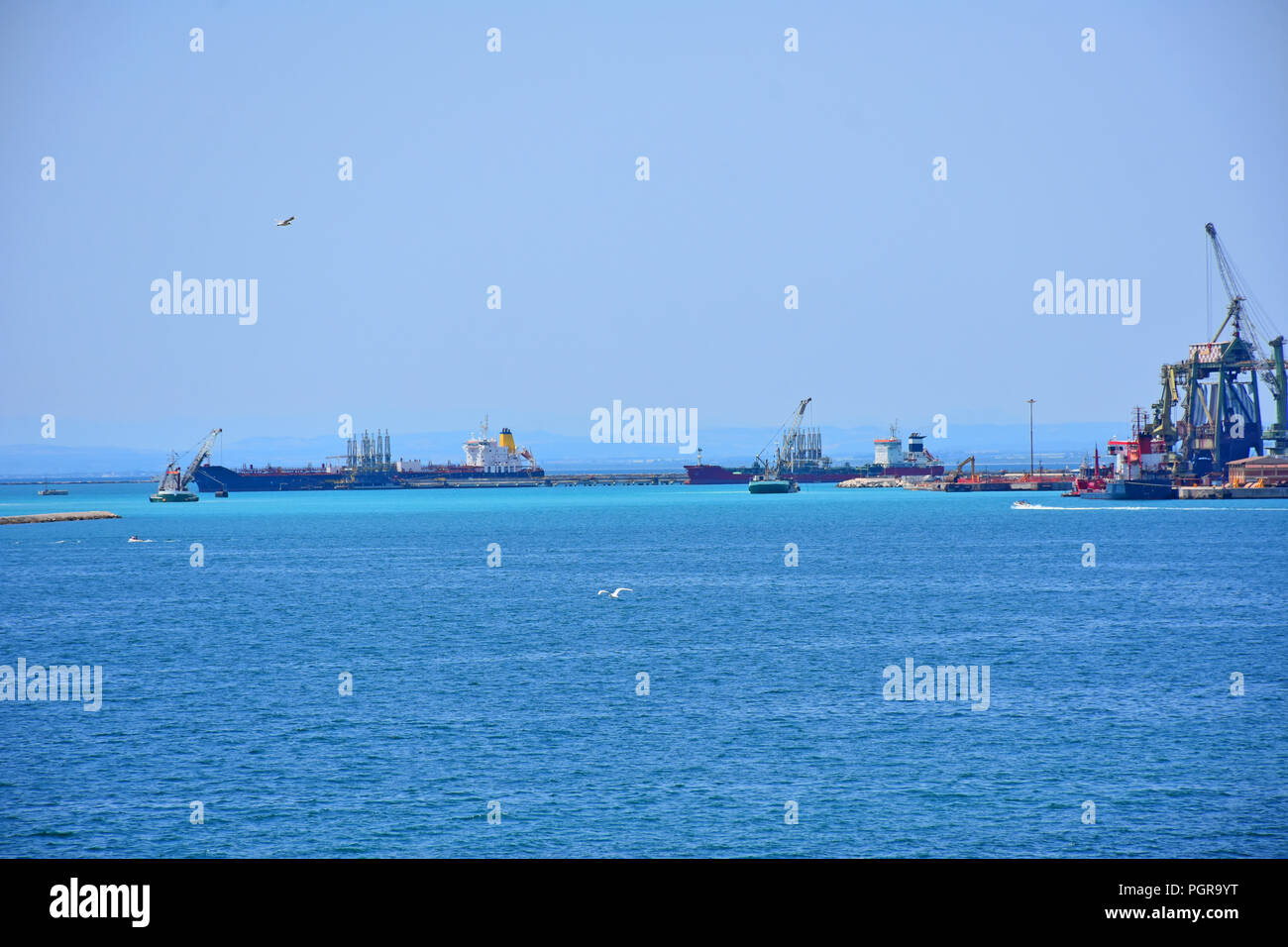 Italy, Puglia region, Taranto, seafront. Panorama, view and details ...
