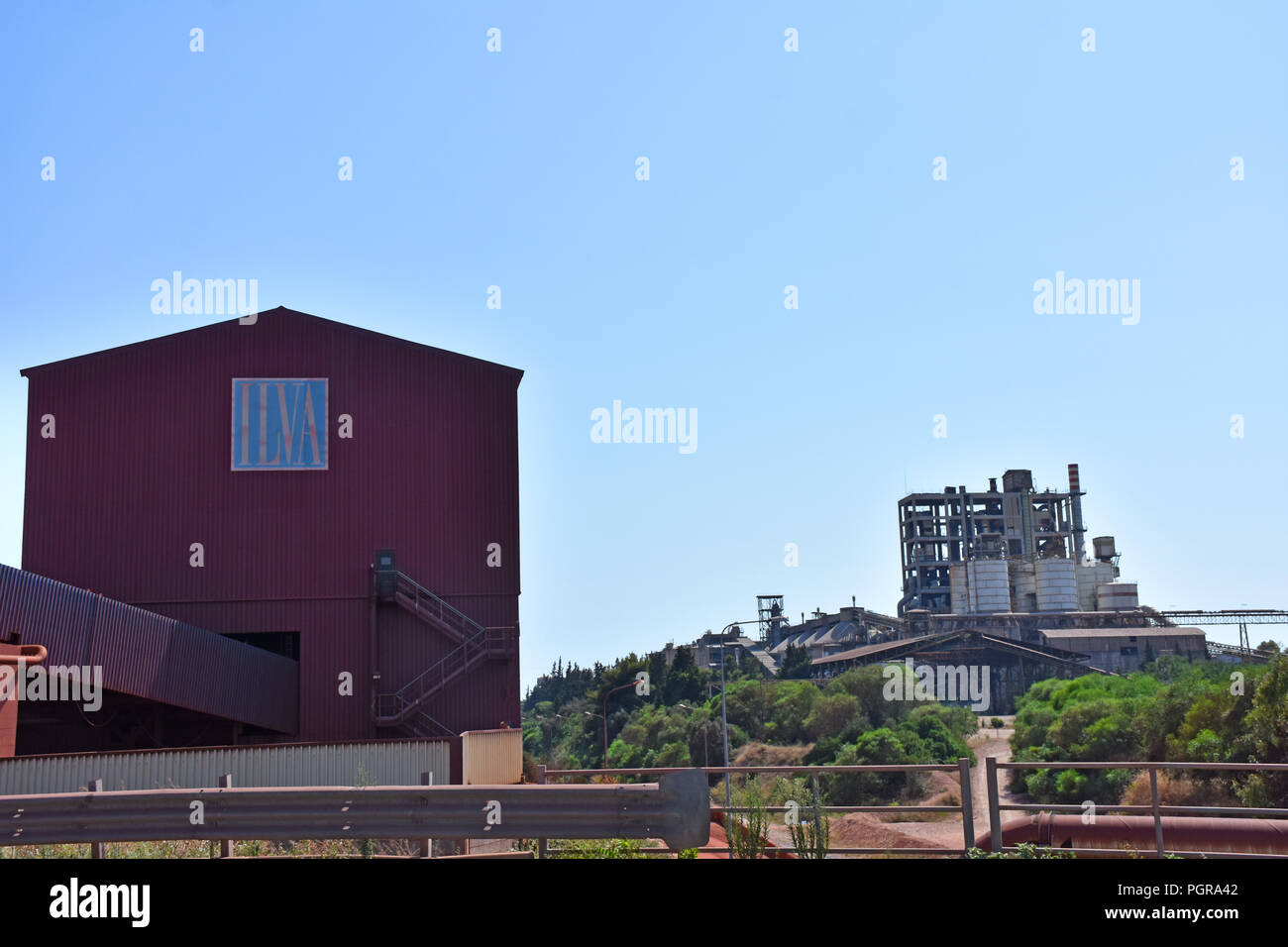 Italy, Puglia region, Taranto, metallurgical and iron and steel ...