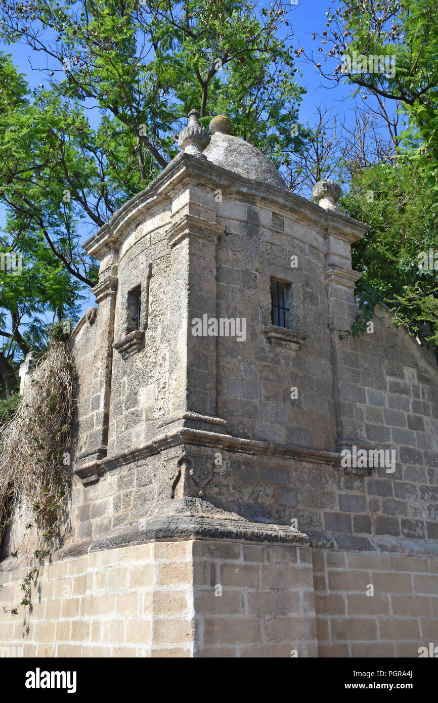 Italy, Puglia region, Massafra, ancient fortified palace in the ...