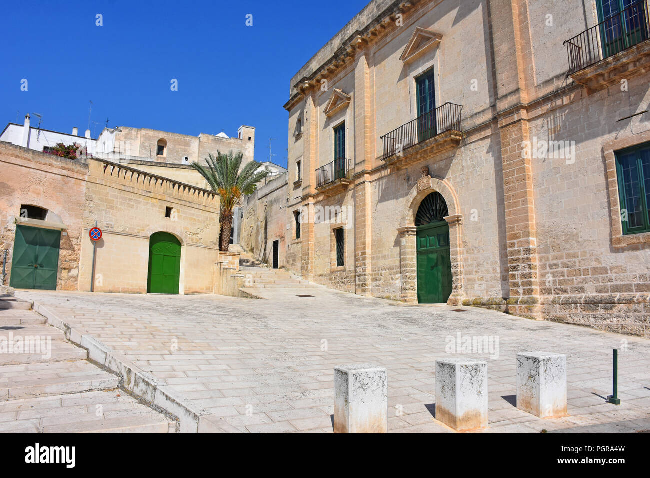Italy, Puglia region, Massafra, ancient palace in the historic center ...