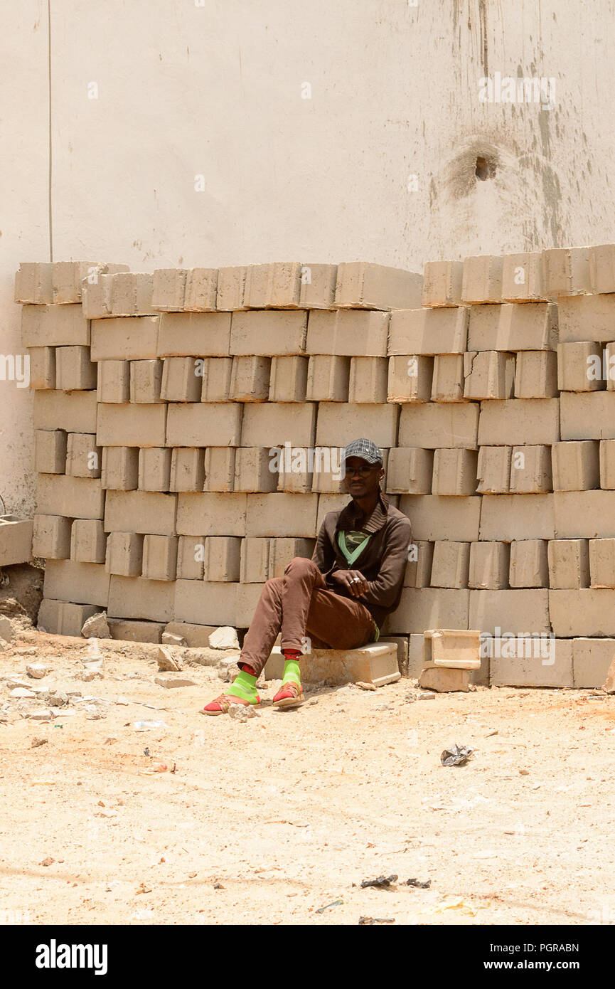 LAC ROSE reg., SENEGAL - APR 27, 2017: Unidentified Senegalese . Still ...