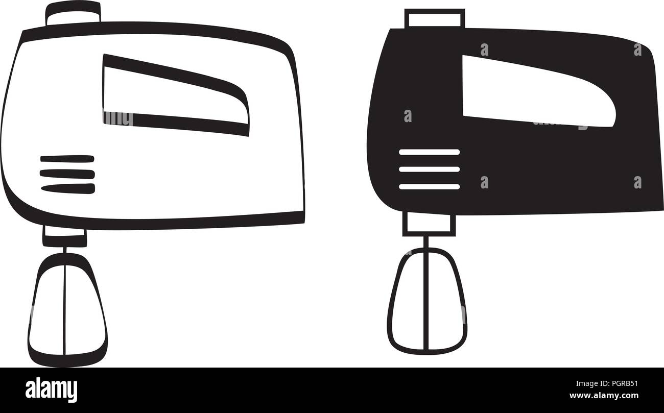 Mixer appliance bowl Stock Vector Images - Alamy