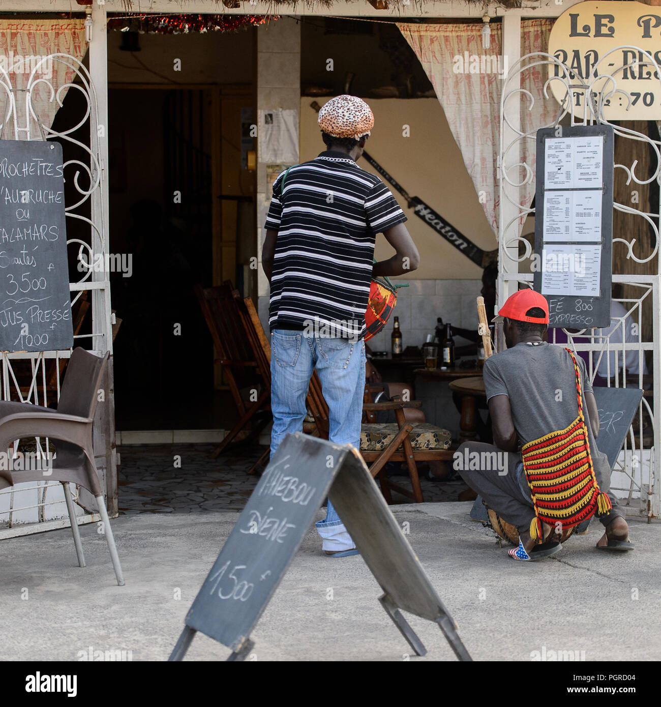 ZIGUINCHOR, SENEGAL - APR 28, 2017: Unidentified Senegalese man in ...