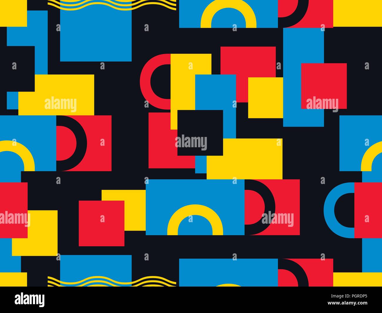 Bauhaus design seamless pattern. Geometric elements memphis retro style ...