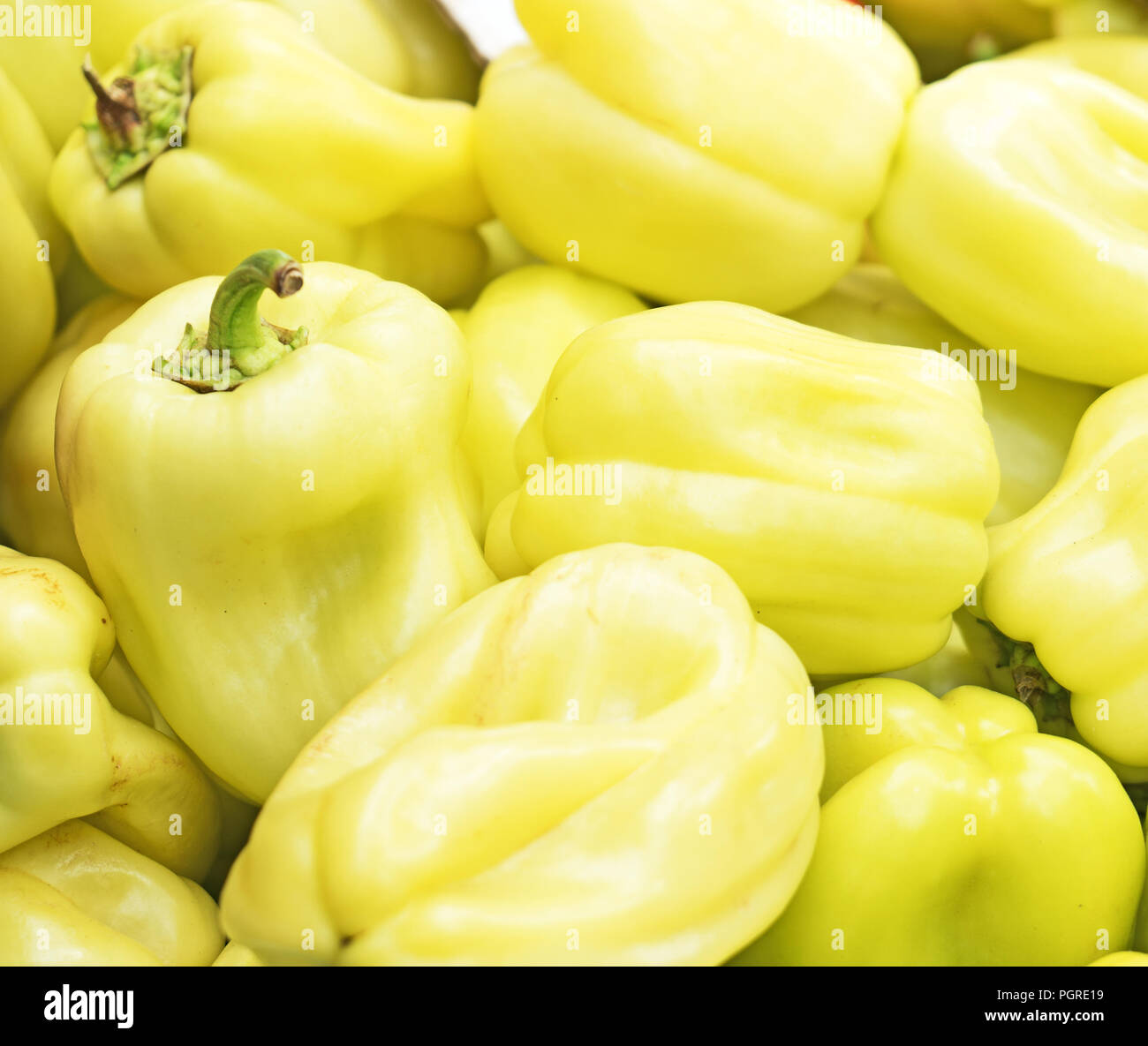 Harvest yellow peppers lot hi-res stock photography and images - Alamy