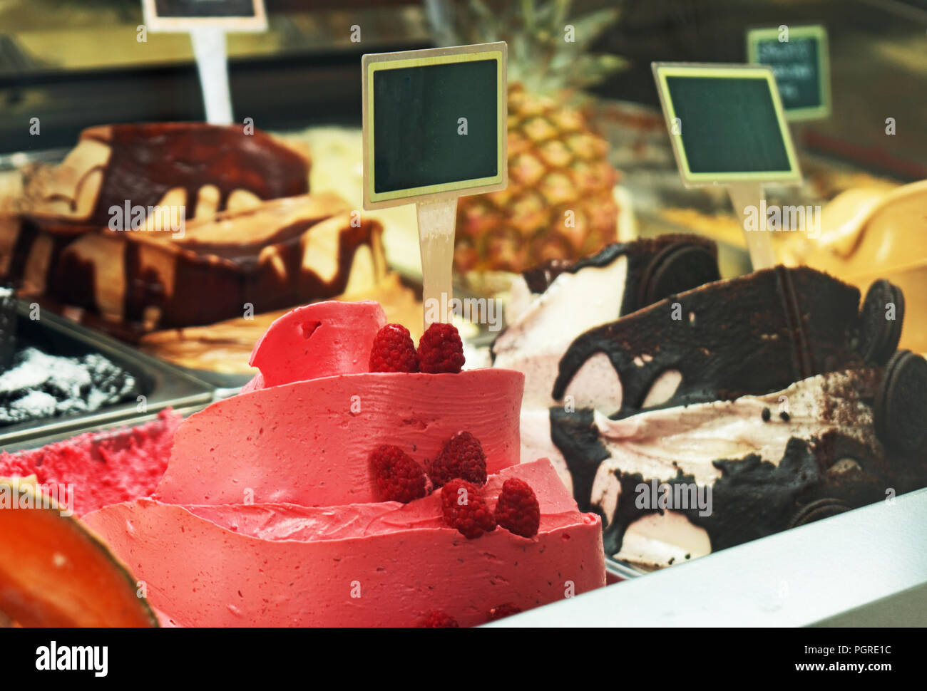 Gelato ice cream window display hi-res stock photography and images - Alamy