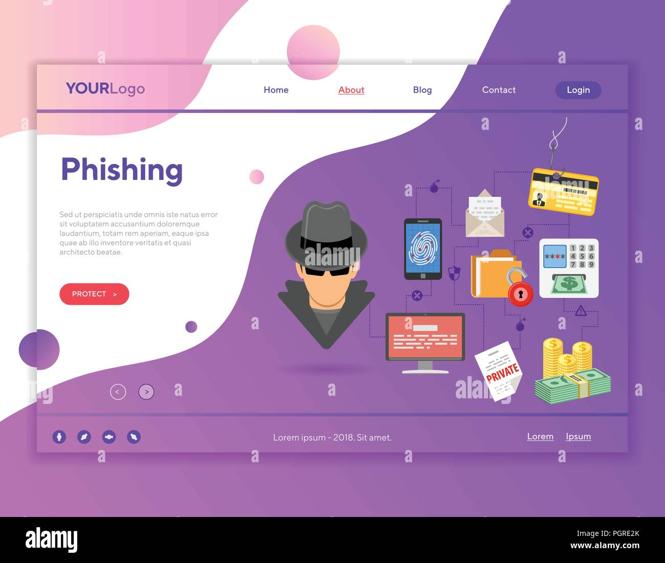 Phishing Cyber Crime Concept Stock Vector Image & Art - Alamy
