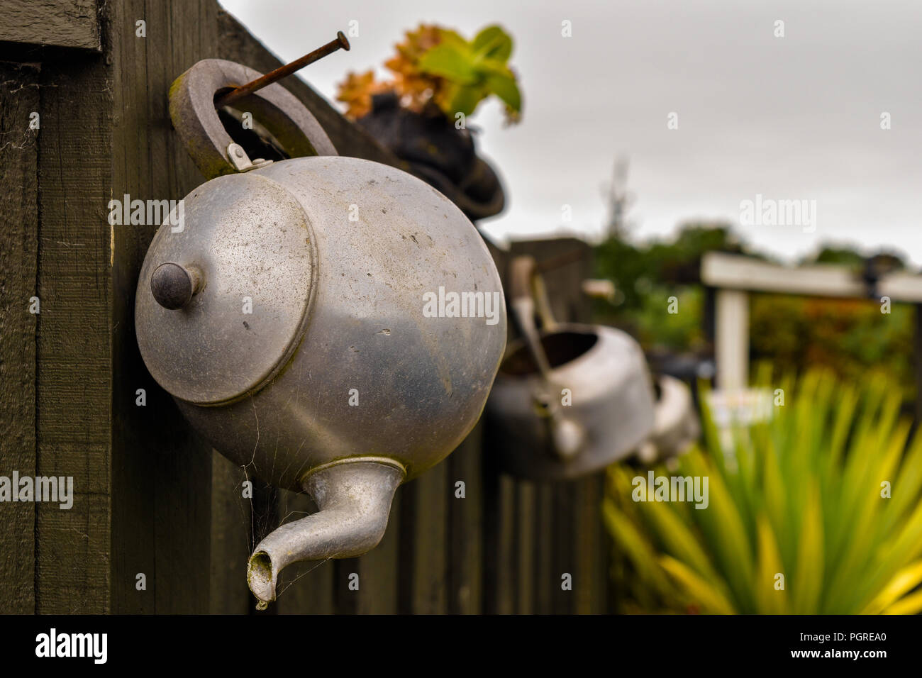 Vintage aluminum teapot hi-res stock photography and images - Alamy