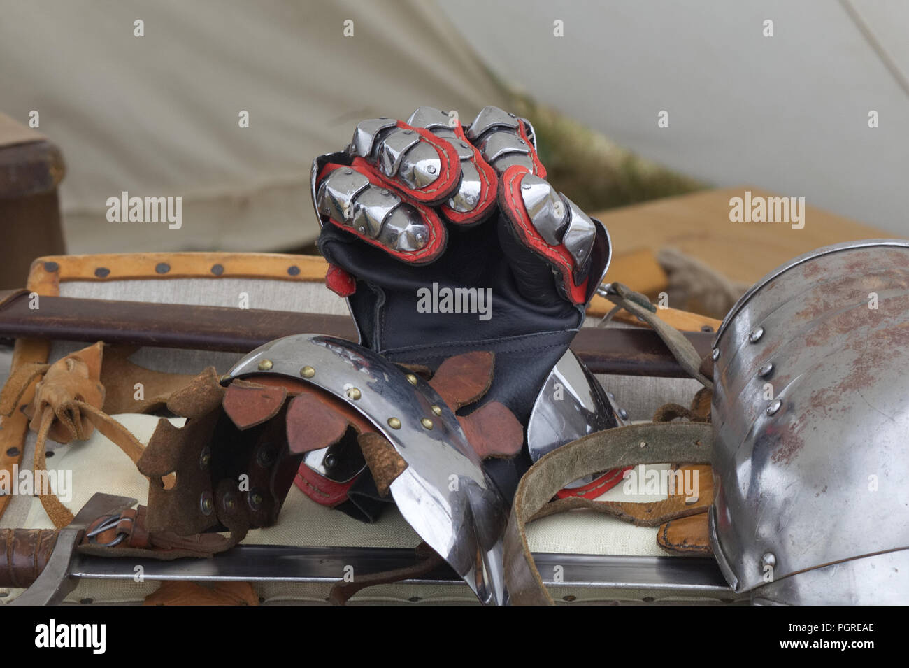 parts of a knights suit of Armour Stock Photo - Alamy