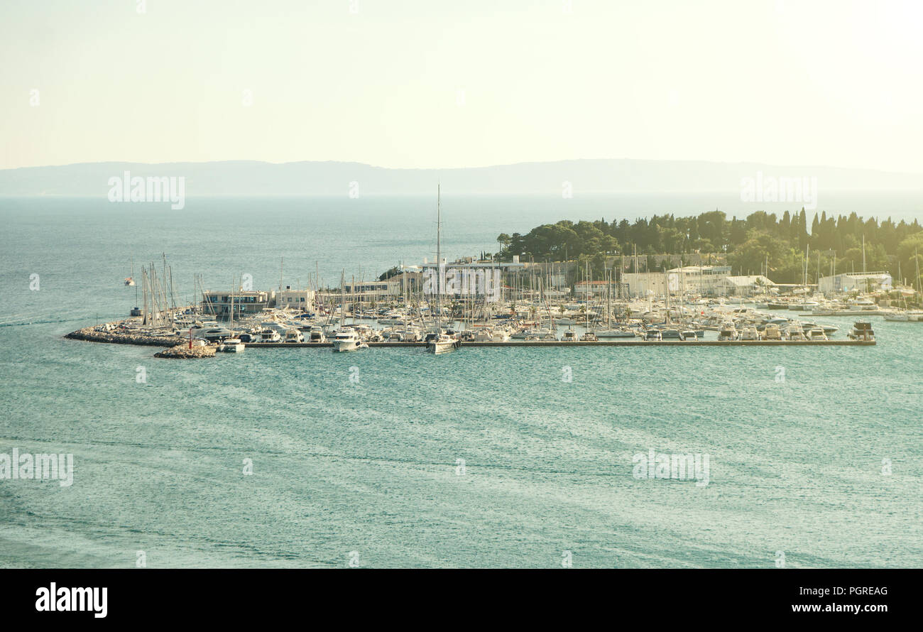 View on the sailing port of Split, Croatia Stock Photo - Alamy