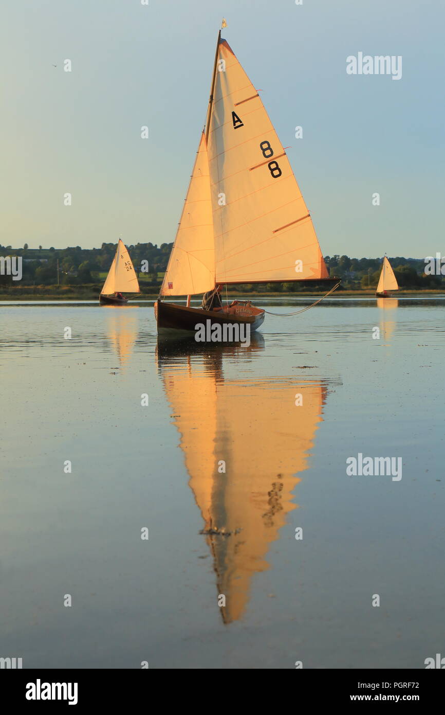 Sailing boats on the river Axe in Devon Stock Photo - Alamy