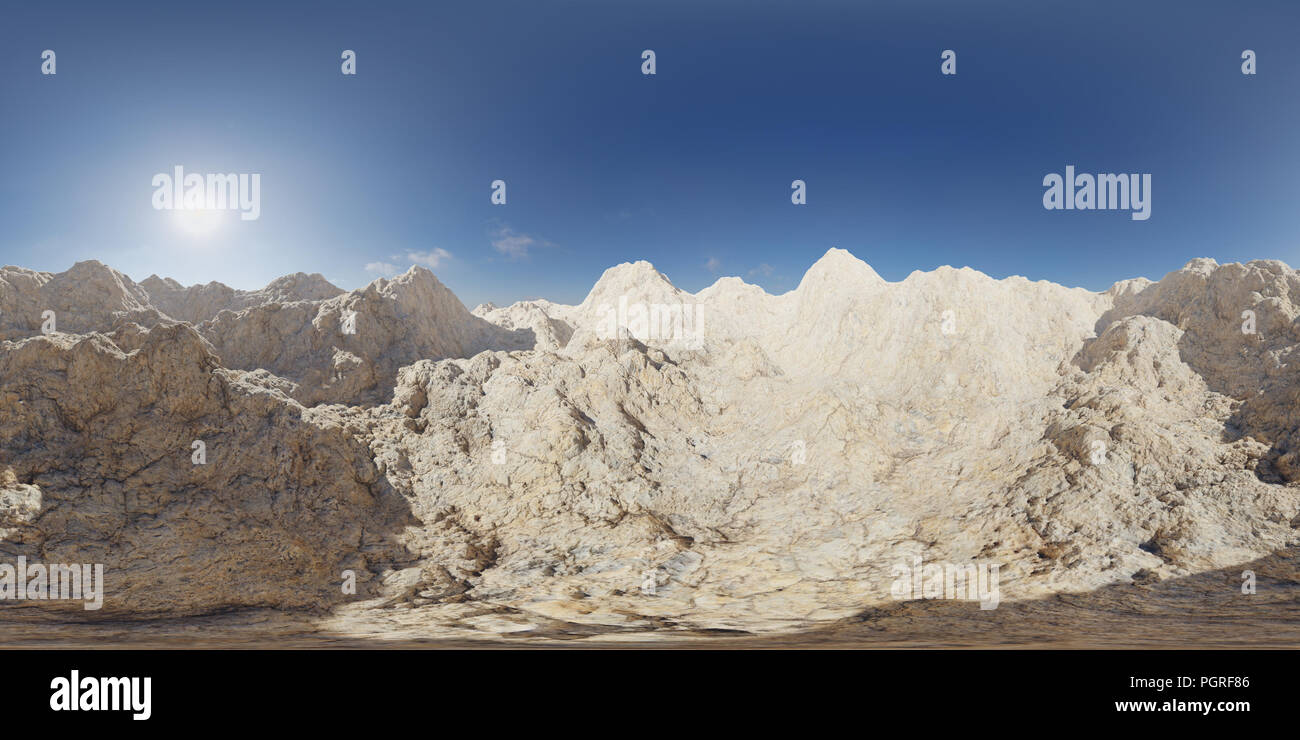 HDRI map, spherical environment panorama background with mountain range ...