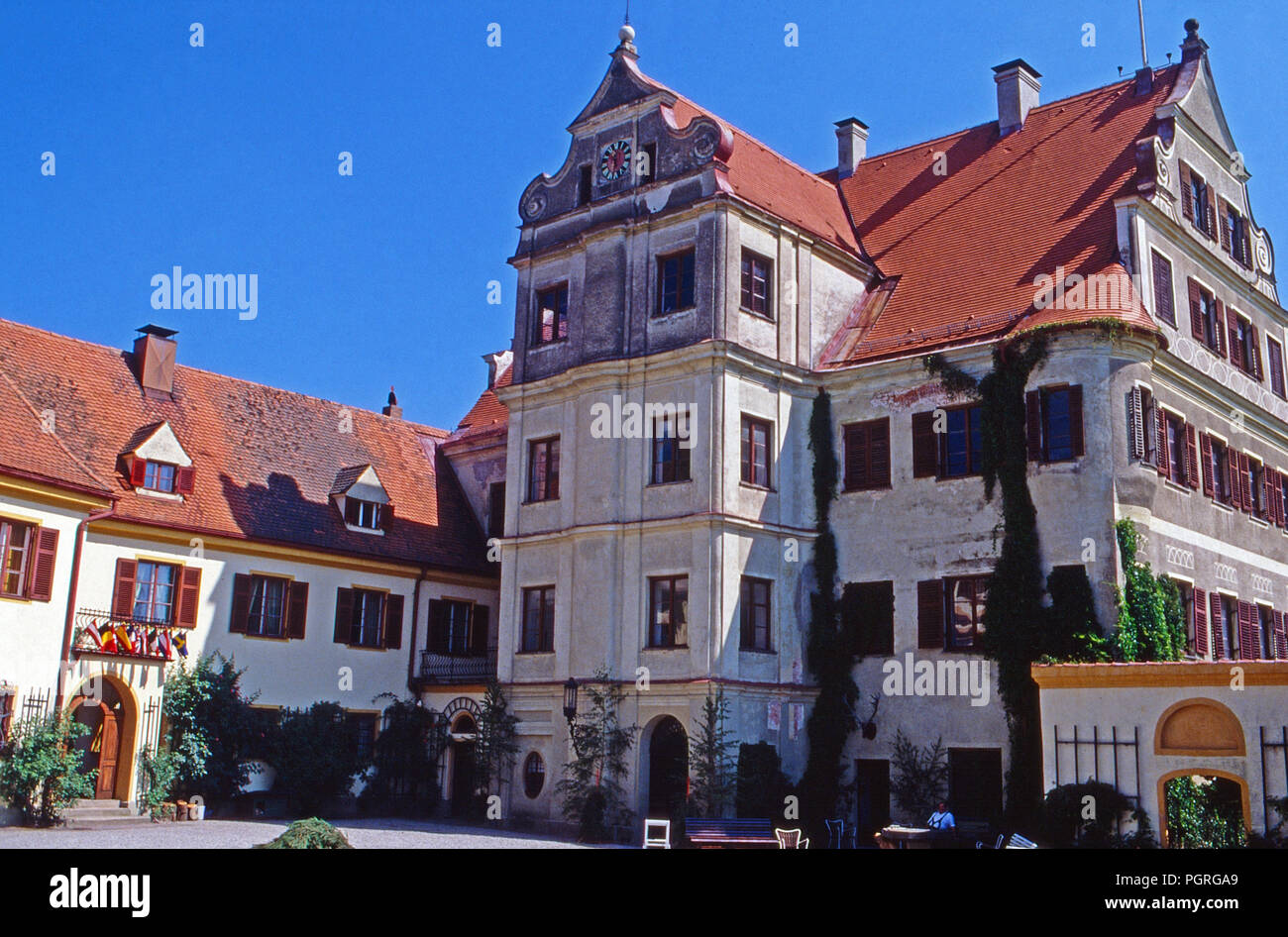 Blick auf Schloss Osterberg, Deutschland 1989. View to Osterberg castle ...