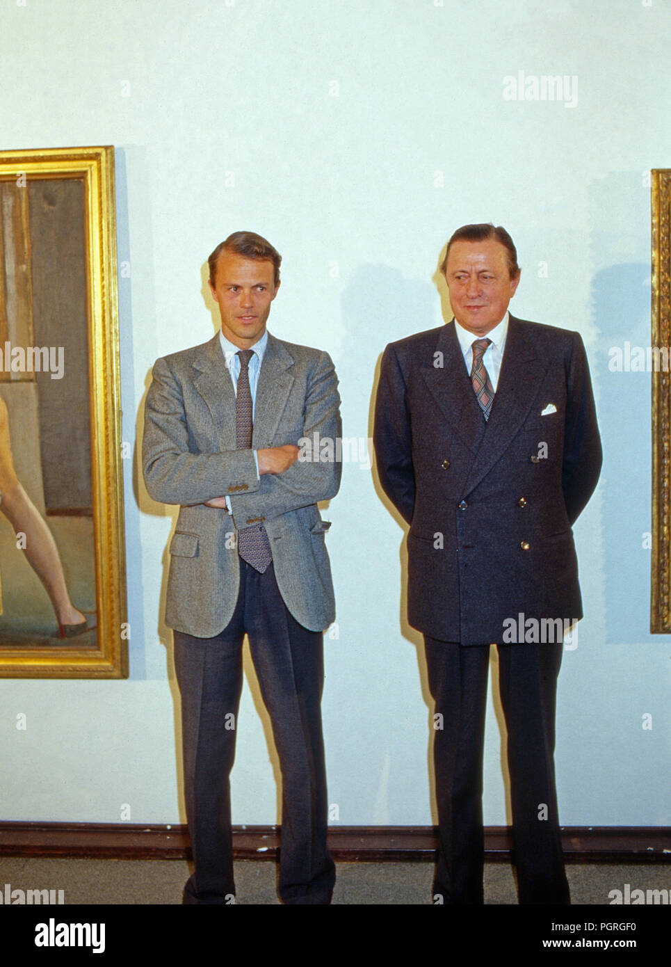 Georg Heinrich Baron Thyssen Bornemisza (links) mit seinem Vater Hans ...