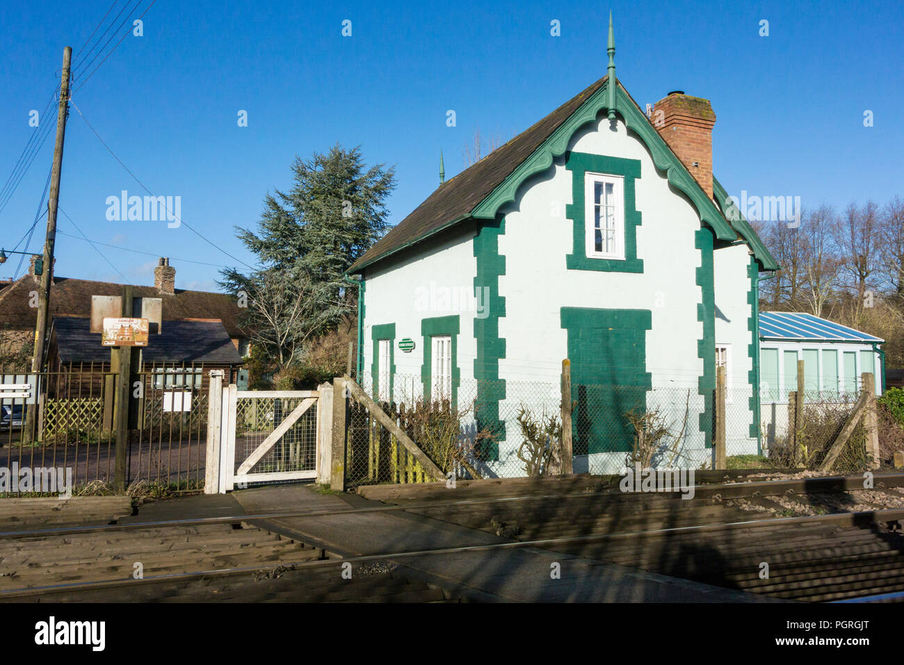The historic former railway gatehouse in the ancient village of ...
