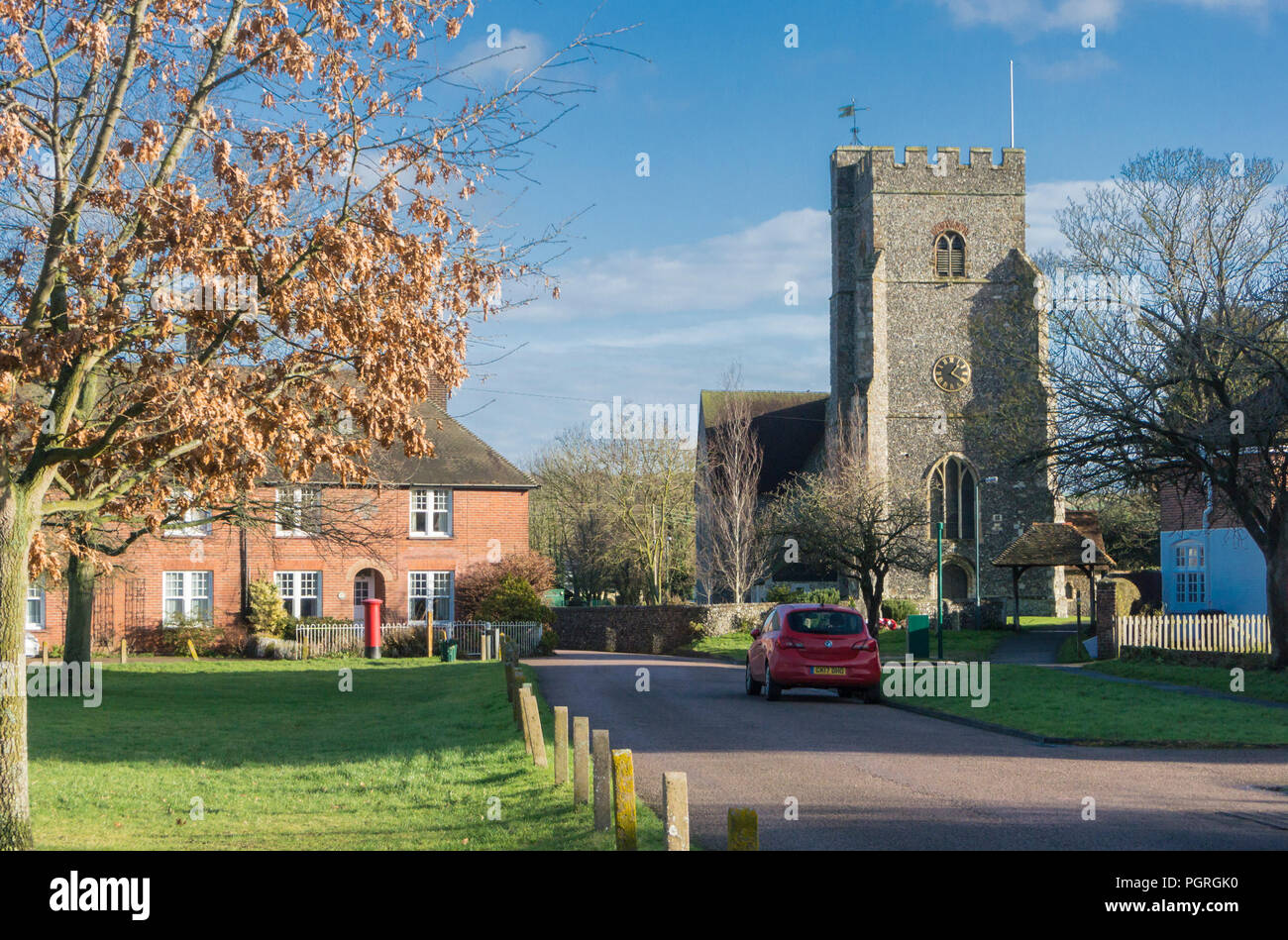 Saint Marys church in the village of Chartham, Kent, UK Stock Photo - Alamy
