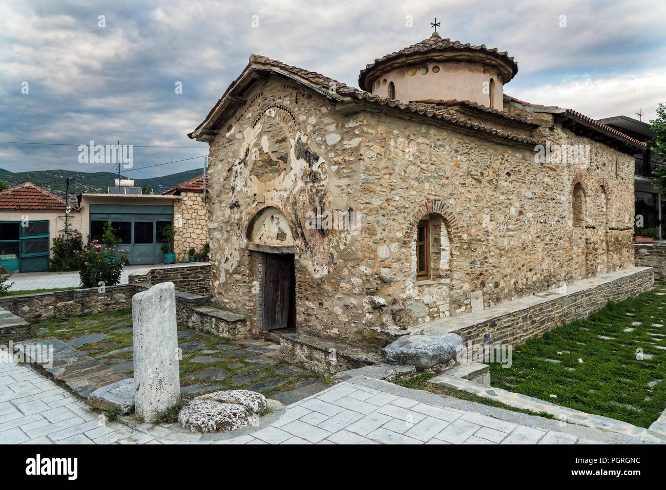 View of the byzantine church of the Transfiguration of Christ in ...