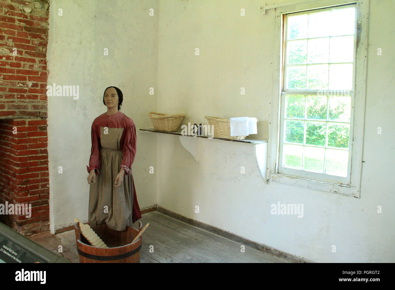 Wax replicas of women servants in the kitchen at general Grant's ...