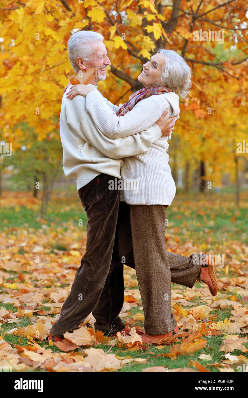 Portrait of a happy senior couple dancing Stock Photo - Alamy
