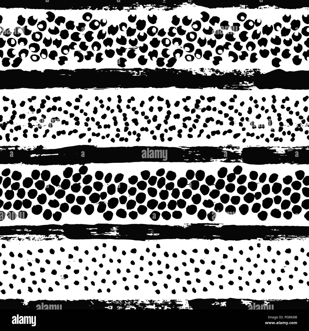 Irregular Dots striped pattern seamless hand drawn print Stock Vector ...