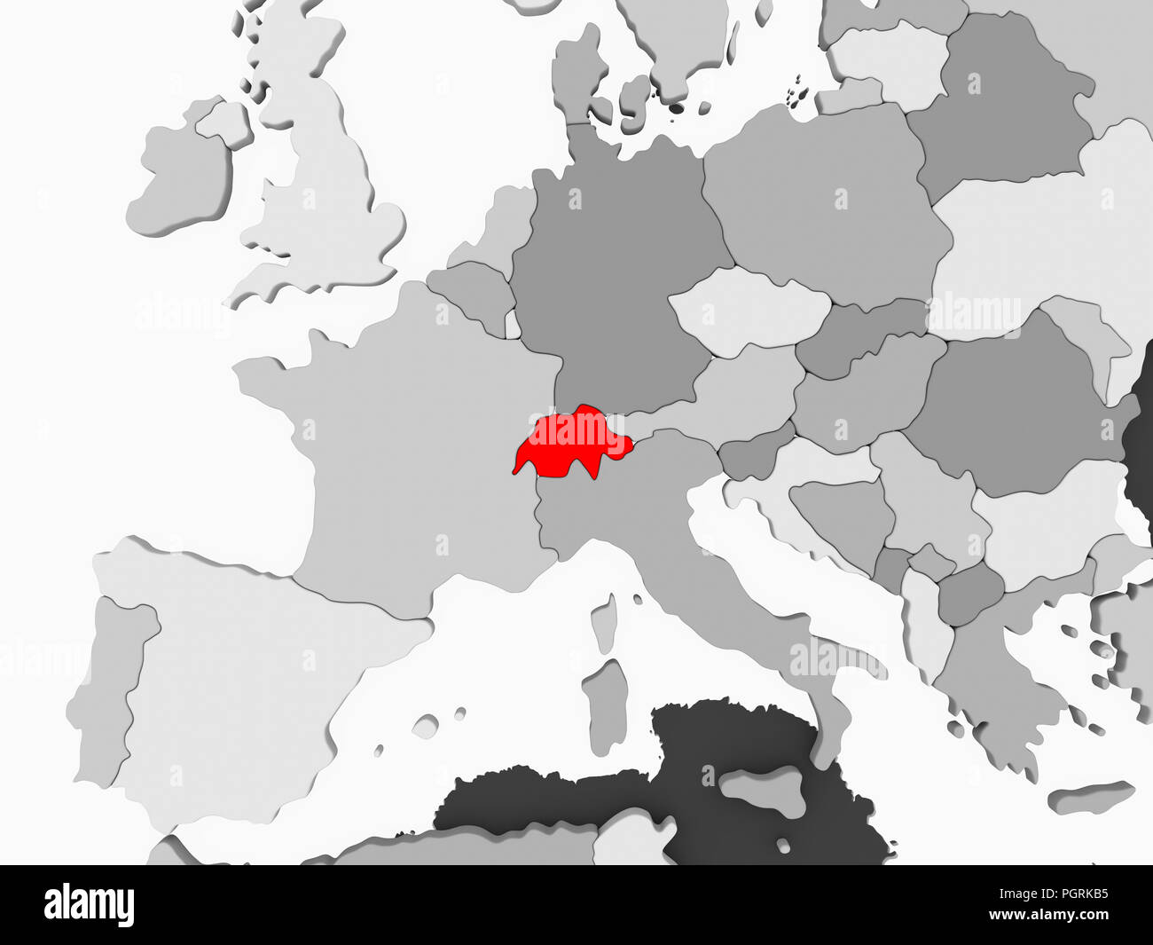 Switzerland map transparent hi-res stock photography and images - Alamy