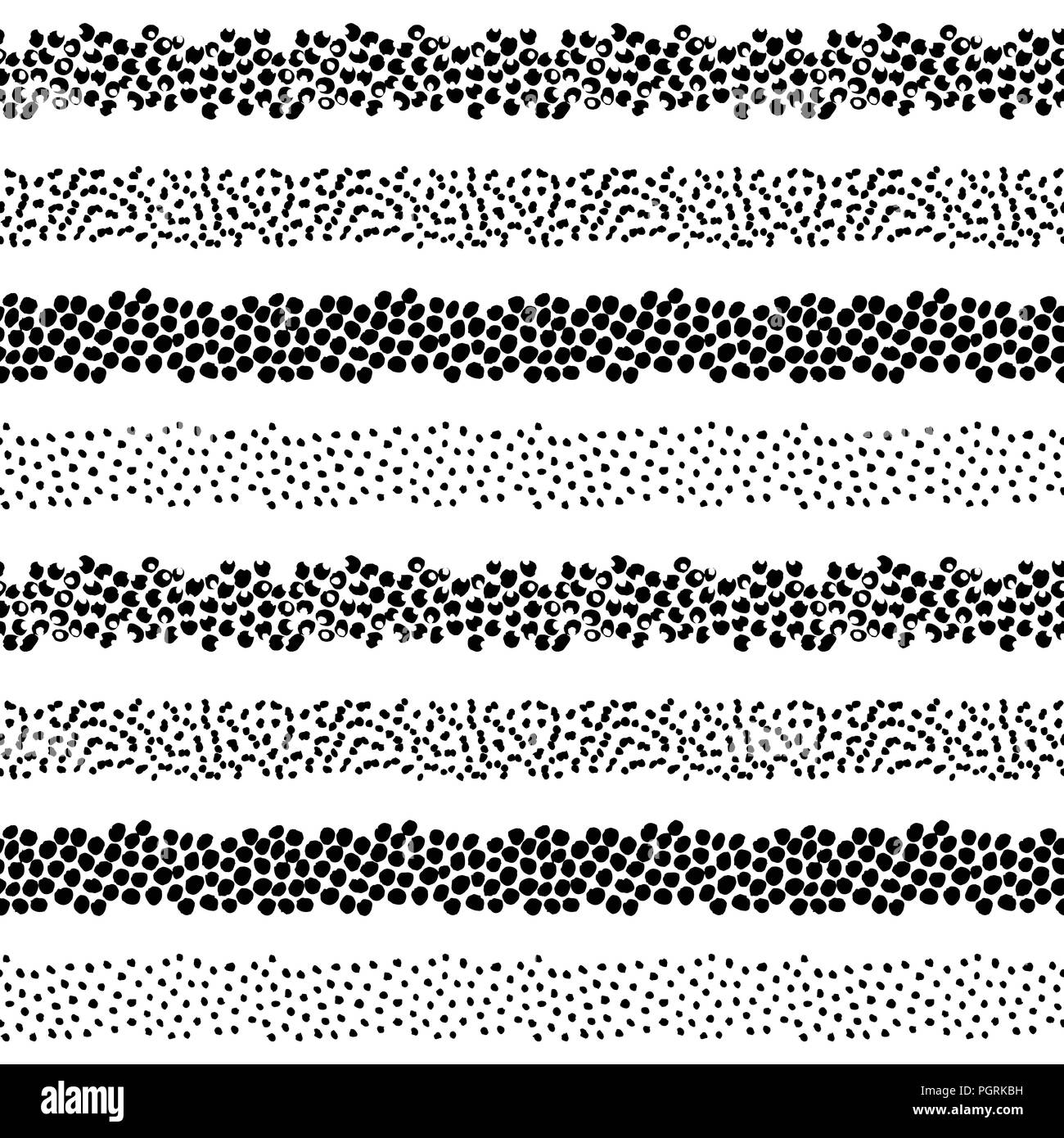 Irregular Dots striped pattern seamless hand drawn print Stock Vector ...